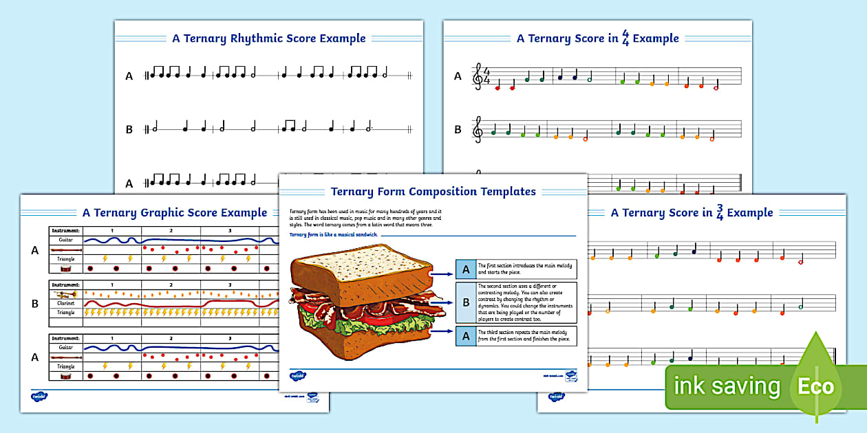 👉 KS2 Ternary Form Composition Template - Twinkl