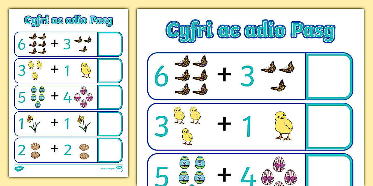 Cyfri ac Adio y Pasg (teacher made) - Twinkl