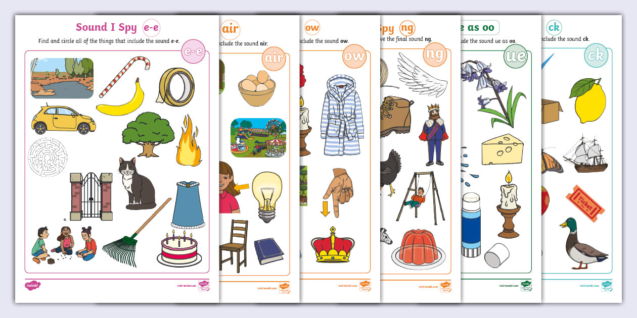I Spy Digraph and Trigraph Activity Sheets (teacher made)