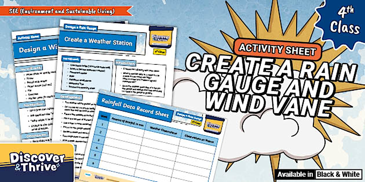 Create a Rain Gauge and Weather Vane Activity