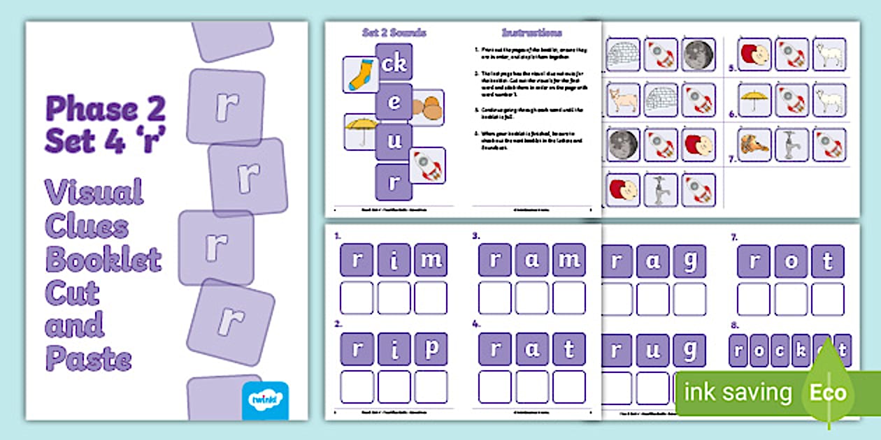 Visual Cues Letter ‘r’ Workbook | Primary Phonics Resource