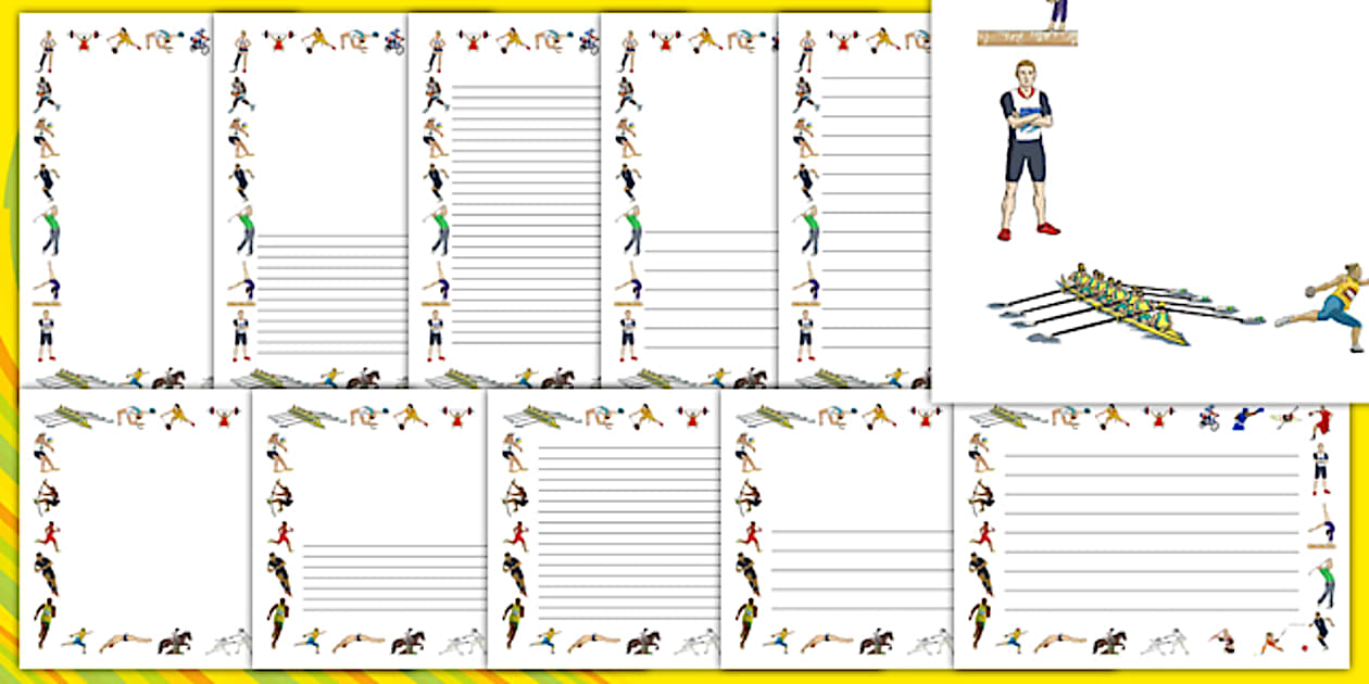 The Summer Games Sports Events Page Borders (Teacher-Made)