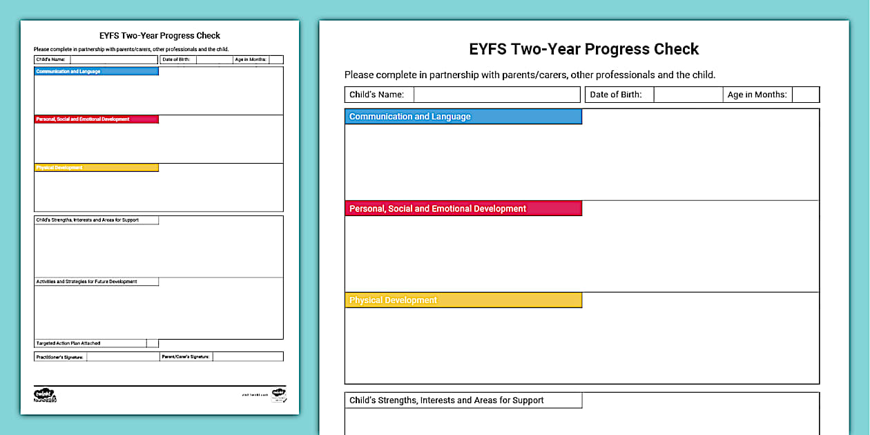 EYFS Progress Check at Age Two Short Form | Twinkl - Twinkl