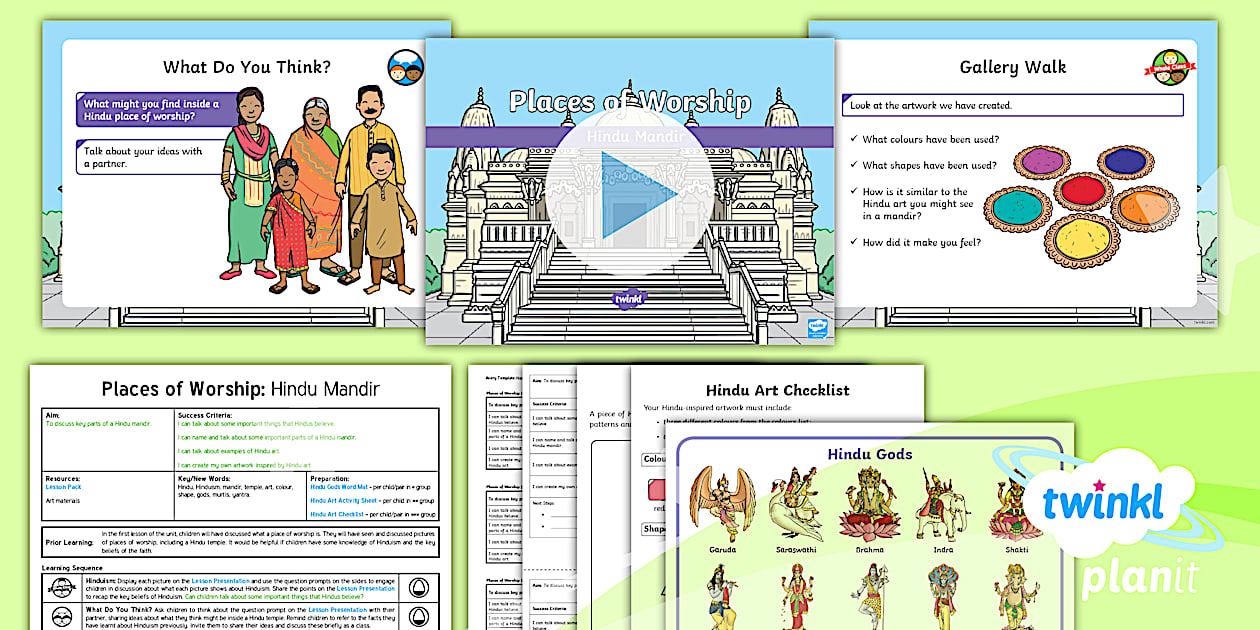 RE: Places of Worship: Hindu Mandir Year 1 Lesson 3 - Twinkl