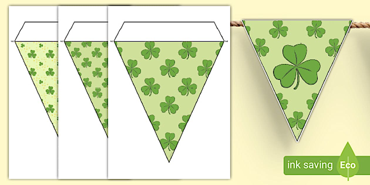 Shamrock Bunting Display - Decoration (teacher made)