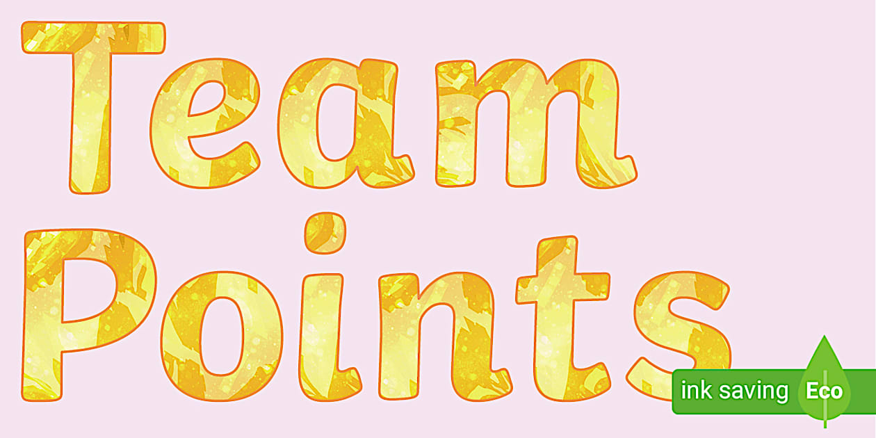 Team Points Display Lettering (teacher made) - Twinkl