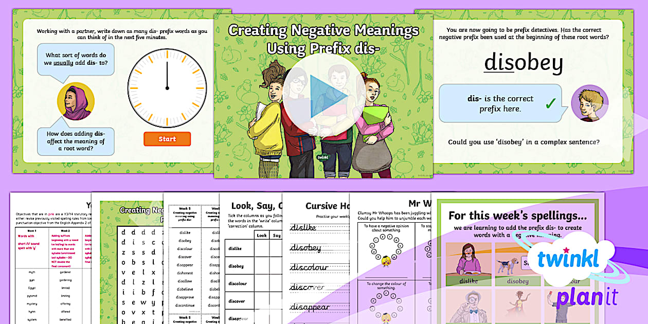 Creating Negative Meanings Using Prefix dis- Lesson Plan