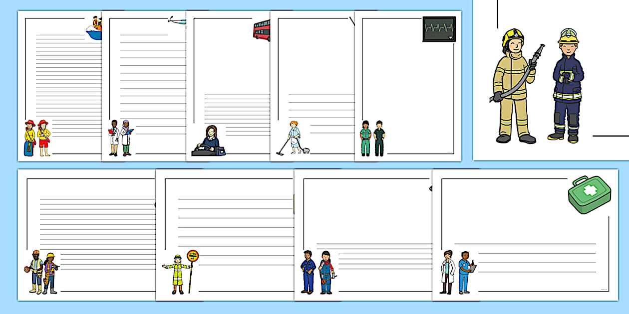 Editable People Who Help Us Page Borders - Twinkl