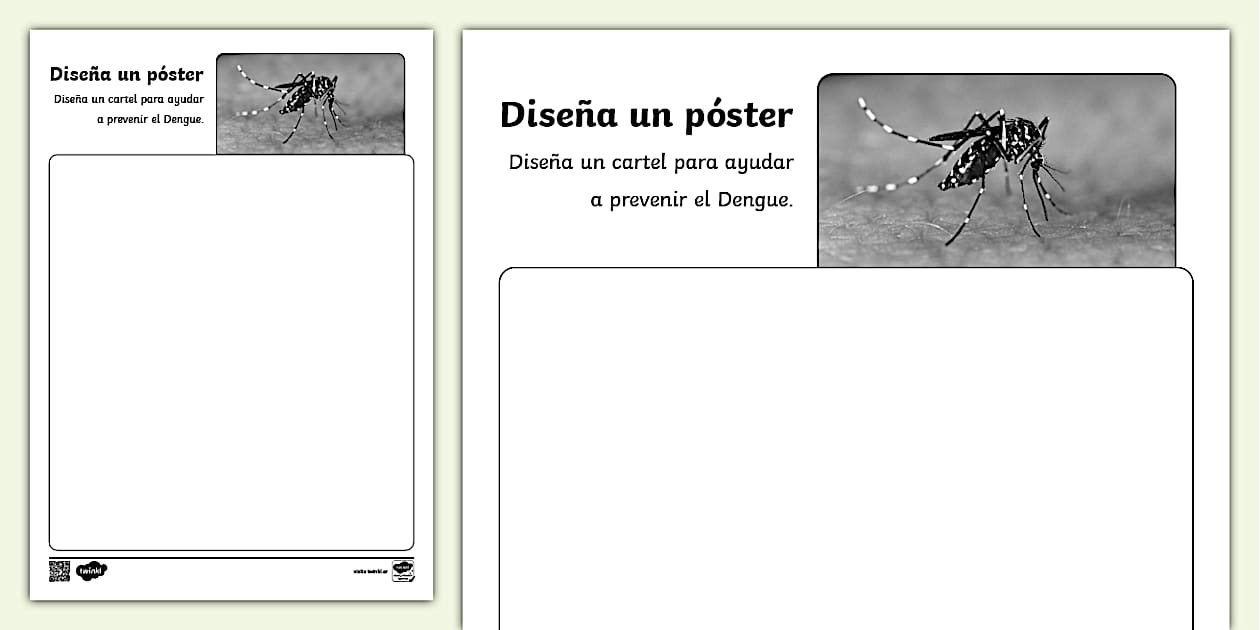 Diseña un póster para la prevención del Dengue - Twinkl