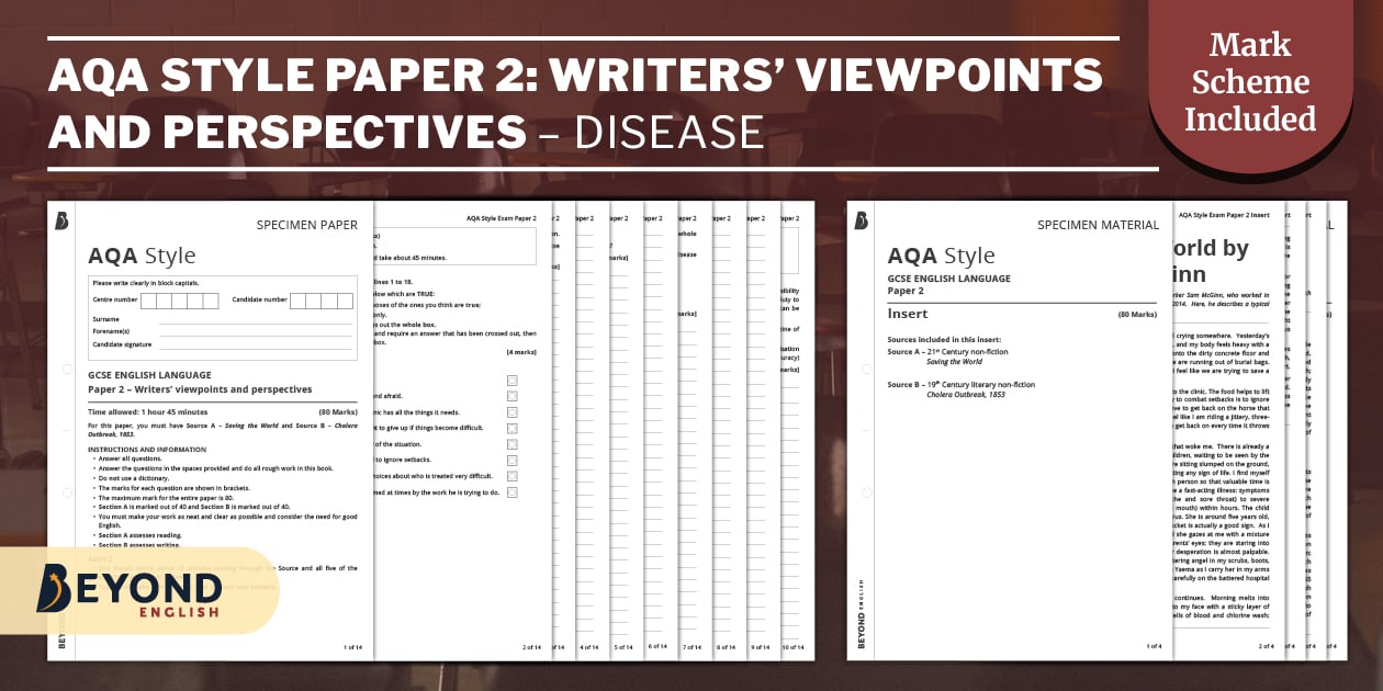 Language Paper 2: Practice Paper - Disease