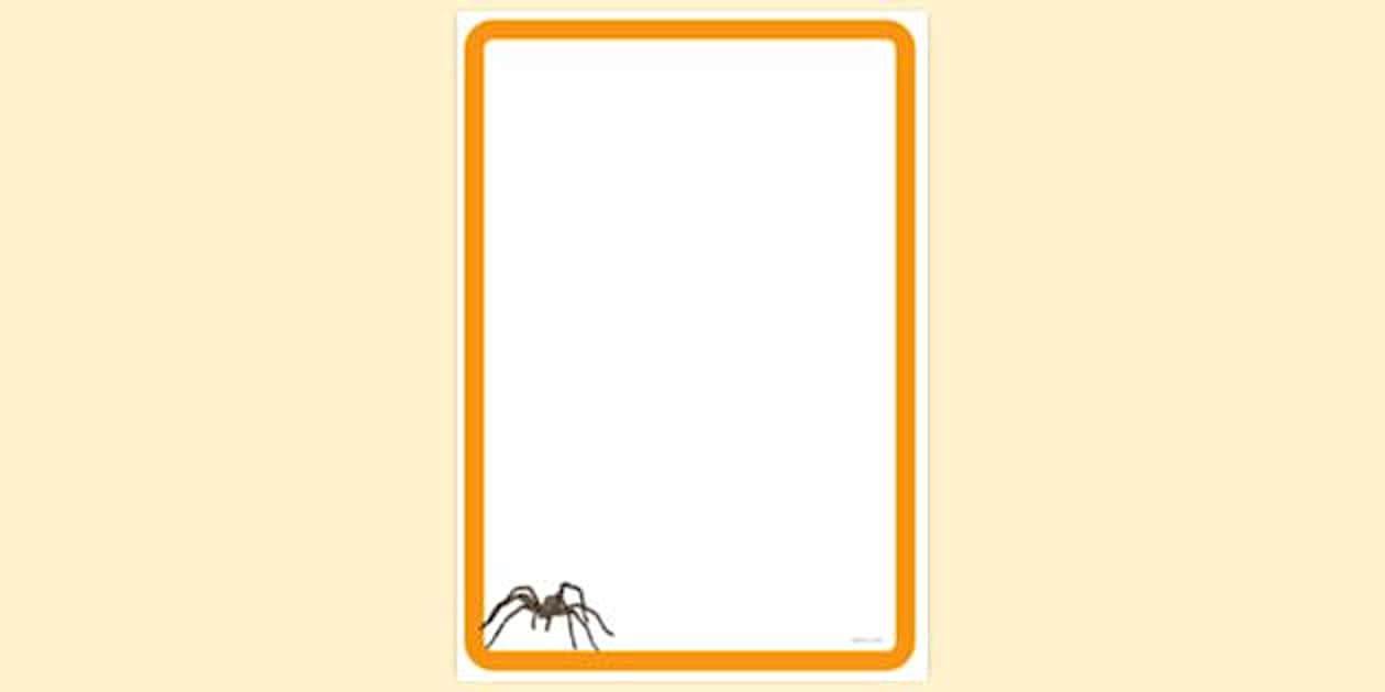 Realistic Spider Page Border | Page Borders | Twinkl