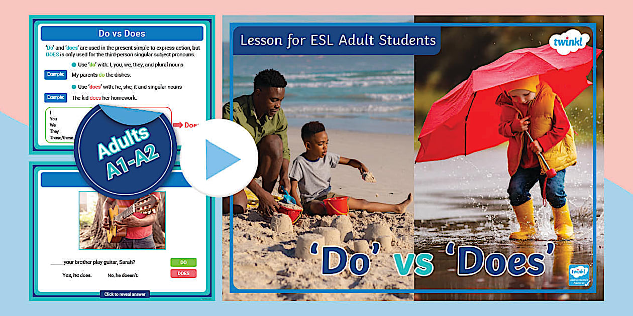 ESL 'Do' vs 'Does' Lesson [Adults, A1-A2] (teacher made)