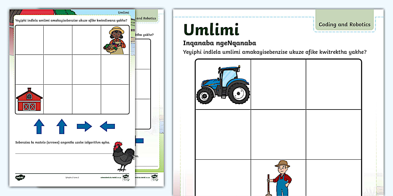 Grade 1 Coding and Robotics – Algorithms - The Farmer IsiXhosa Grade 1 Coding and Robotics – Algorithms - The Farmer IsiXhosa