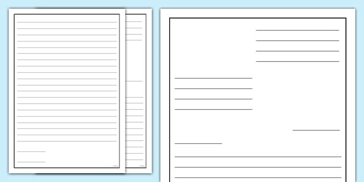Formal Letter Writing Template | CfE Resources - Twinkl