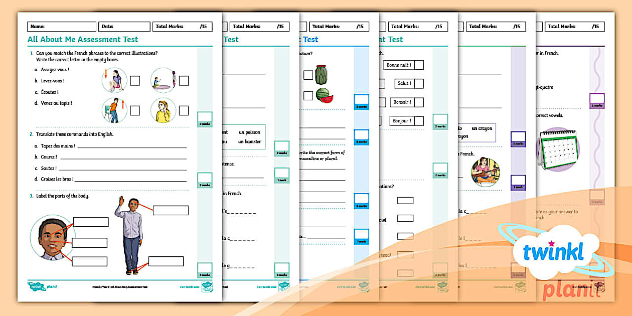 👉 French: Assessment Test Pack Year 3 - Twinkl