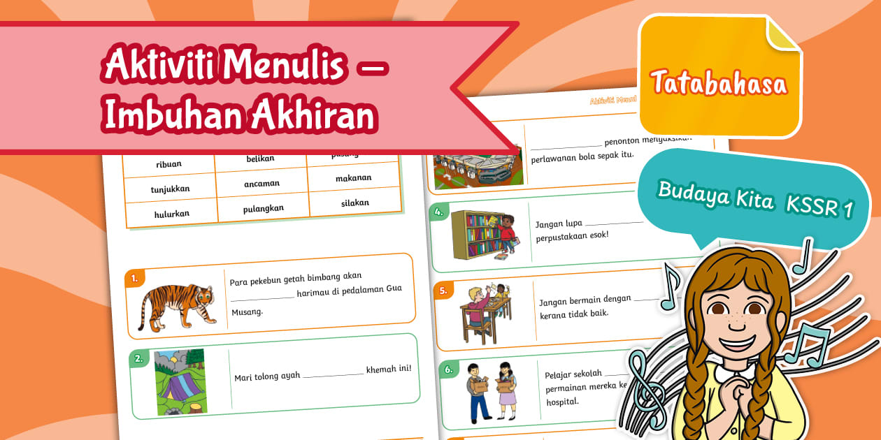 Aktiviti Menulis - Imbuhan Akhiran