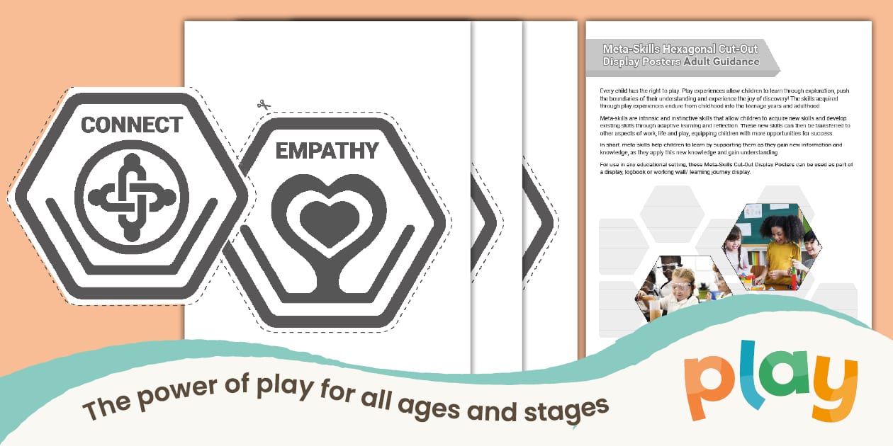 Meta-Skills Hexagonal Cut-Out Display Posters