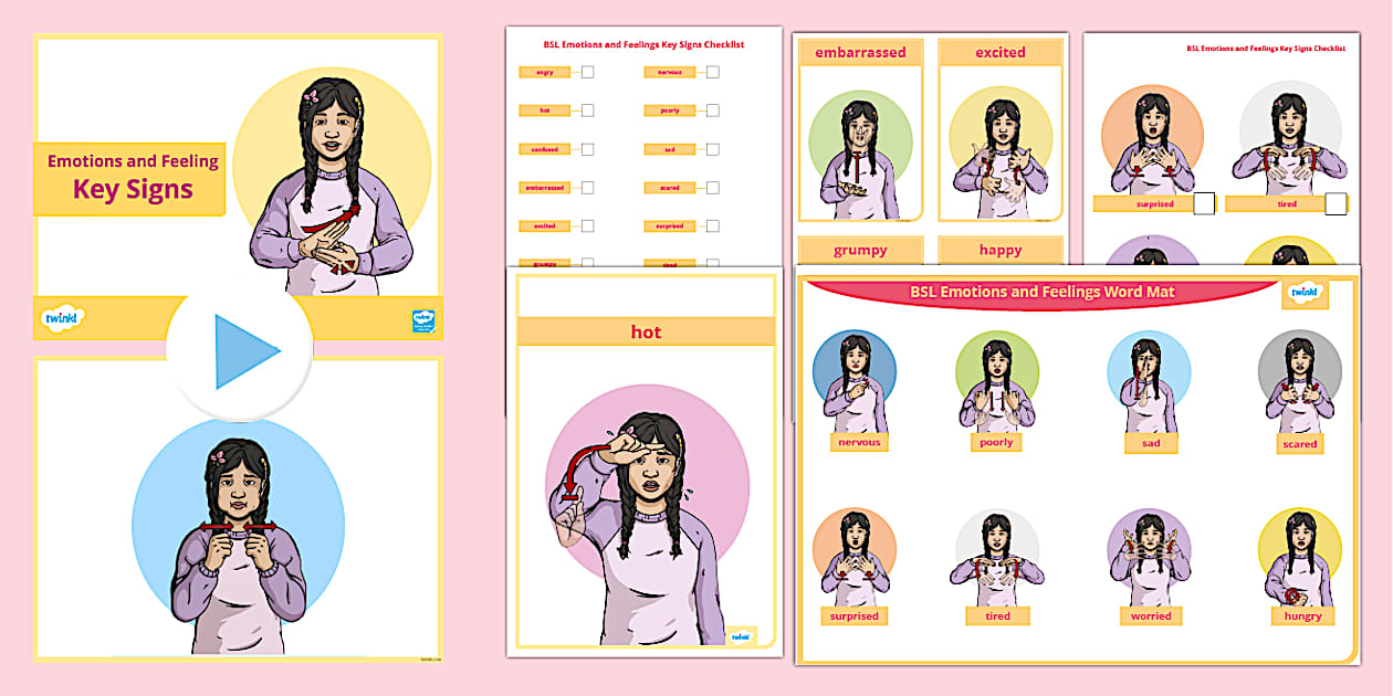 BSL Emotions and Feelings Resource Pack (teacher made)