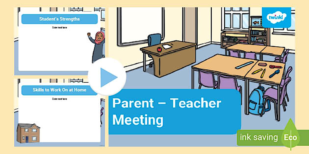 Editable Parent Teacher Meeting PowerPoint - Twinkl