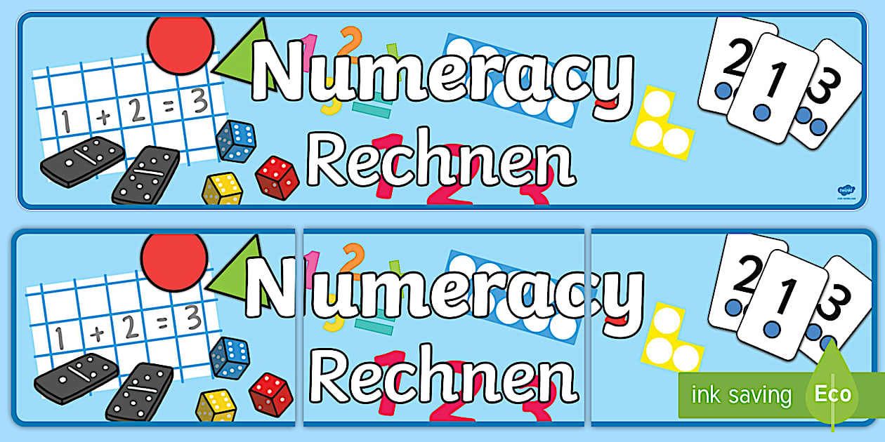 Numeracy Display Banner English/German - EAL, German, Numeracy Display ...