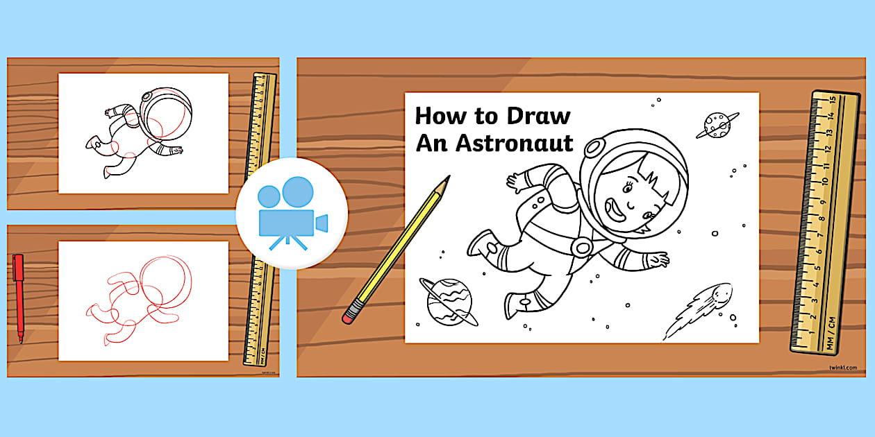 How to Draw an Astronaut Video (Teacher-Made) - Twinkl