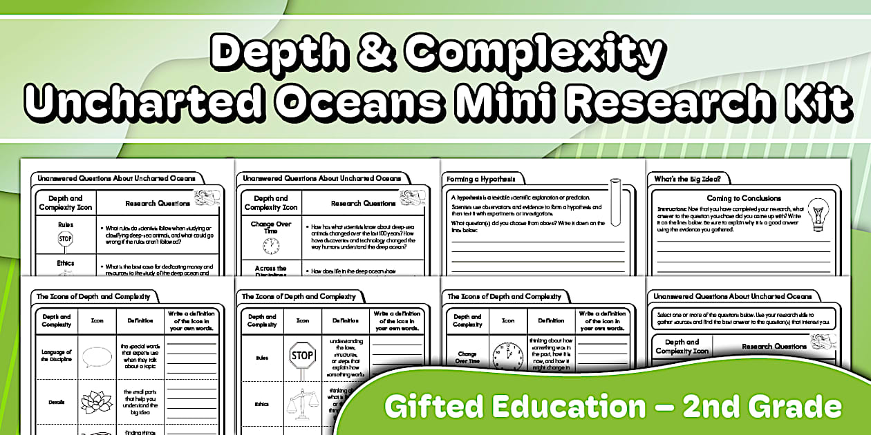 Depth and Complexity Uncharted Oceans Research Kit