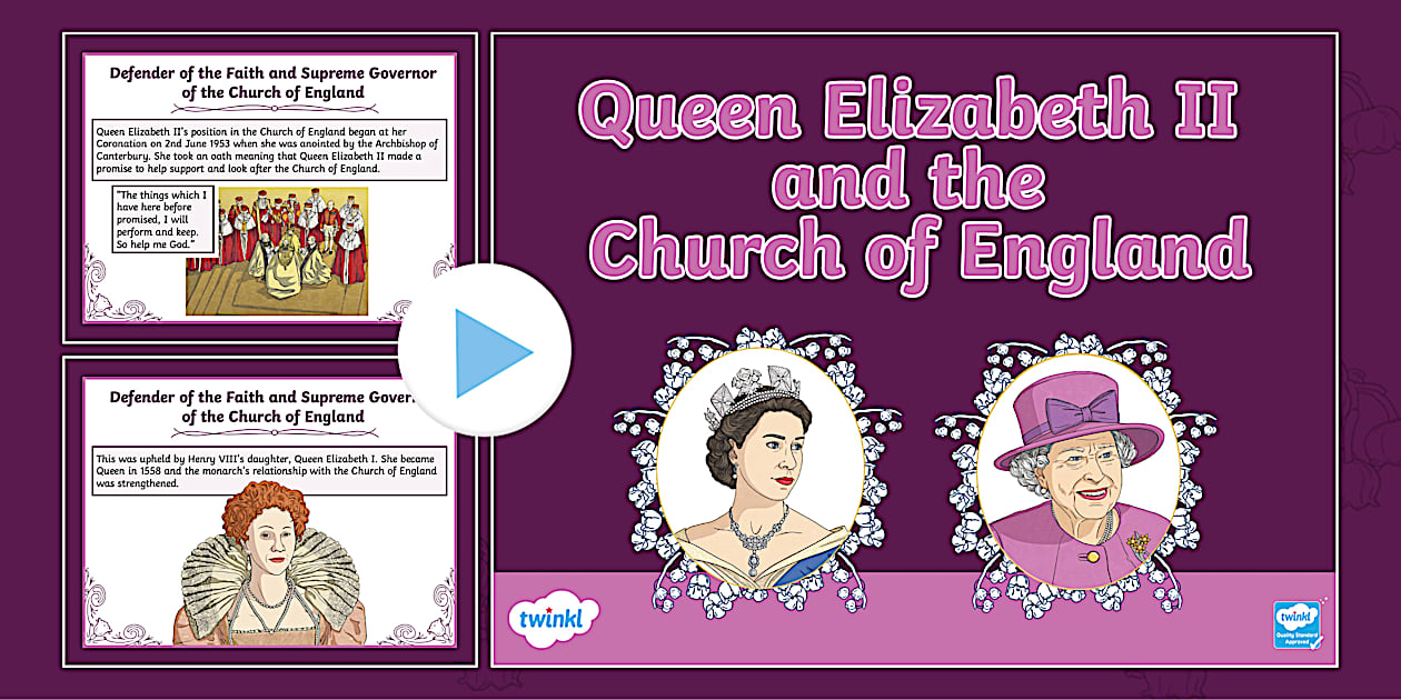 KS2 Queen Elizabeth II and the Church of England PowerPoint