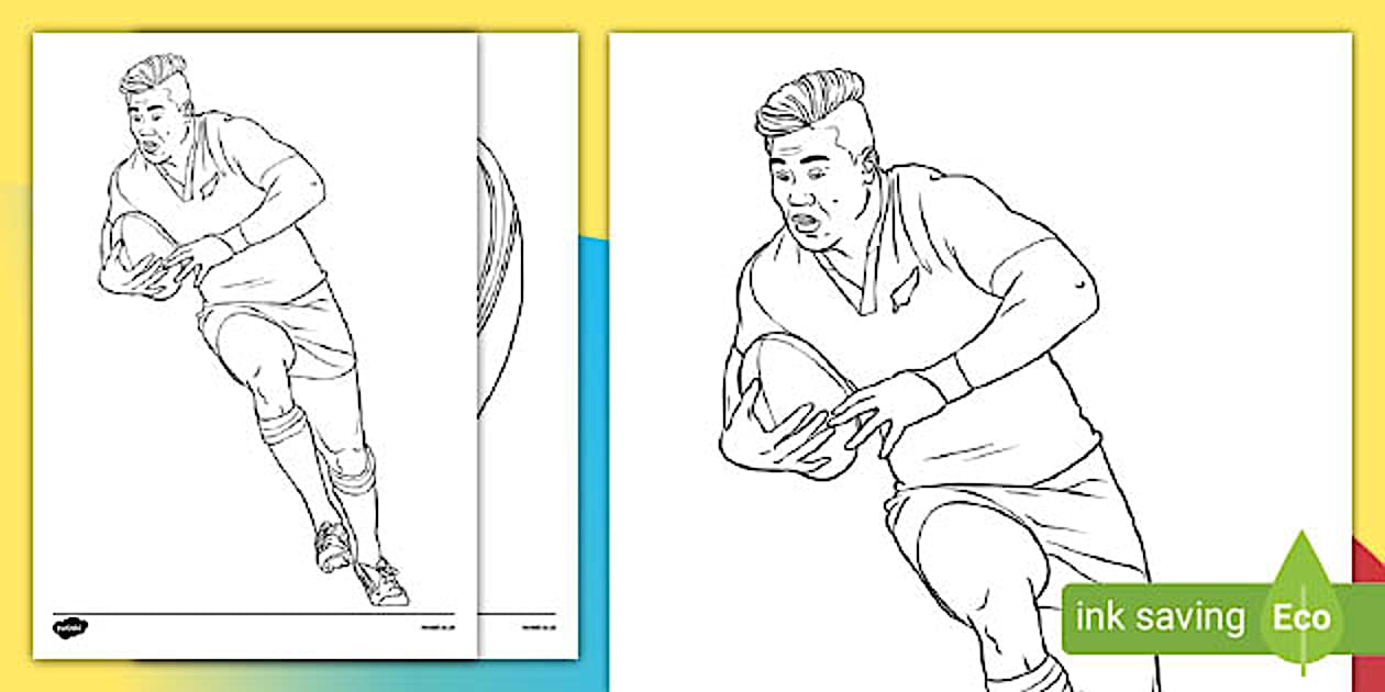 Rugby Colouring Sheets - Twinkl