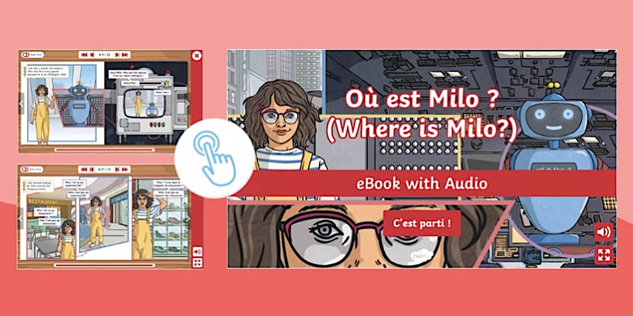 👉 French: Where is Milo? Ebook with Audio (teacher made)