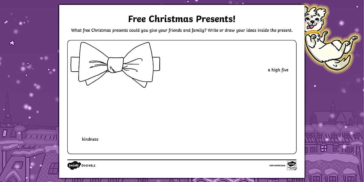 A Christmas Collar: Free Christmas Presents! Worksheet