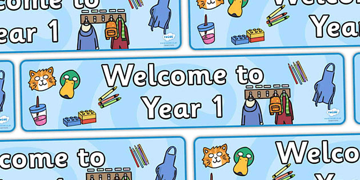 👉 Year 1 Welcome Door Sign Banner (teacher made) - Twinkl