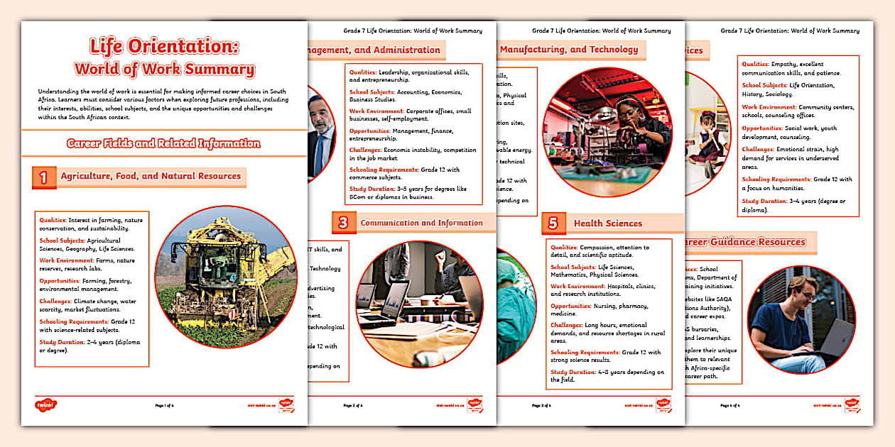 World of Work Grade 7 Summary