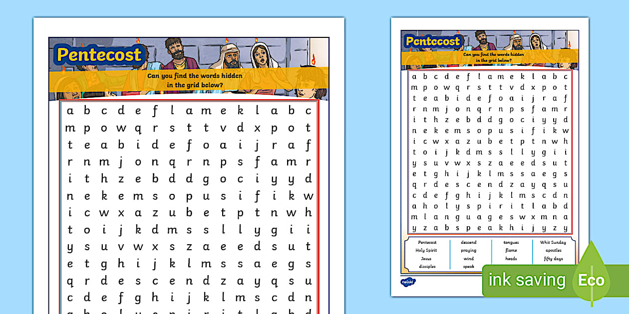 KS2 Pentecost Word Search (teacher made) - Twinkl