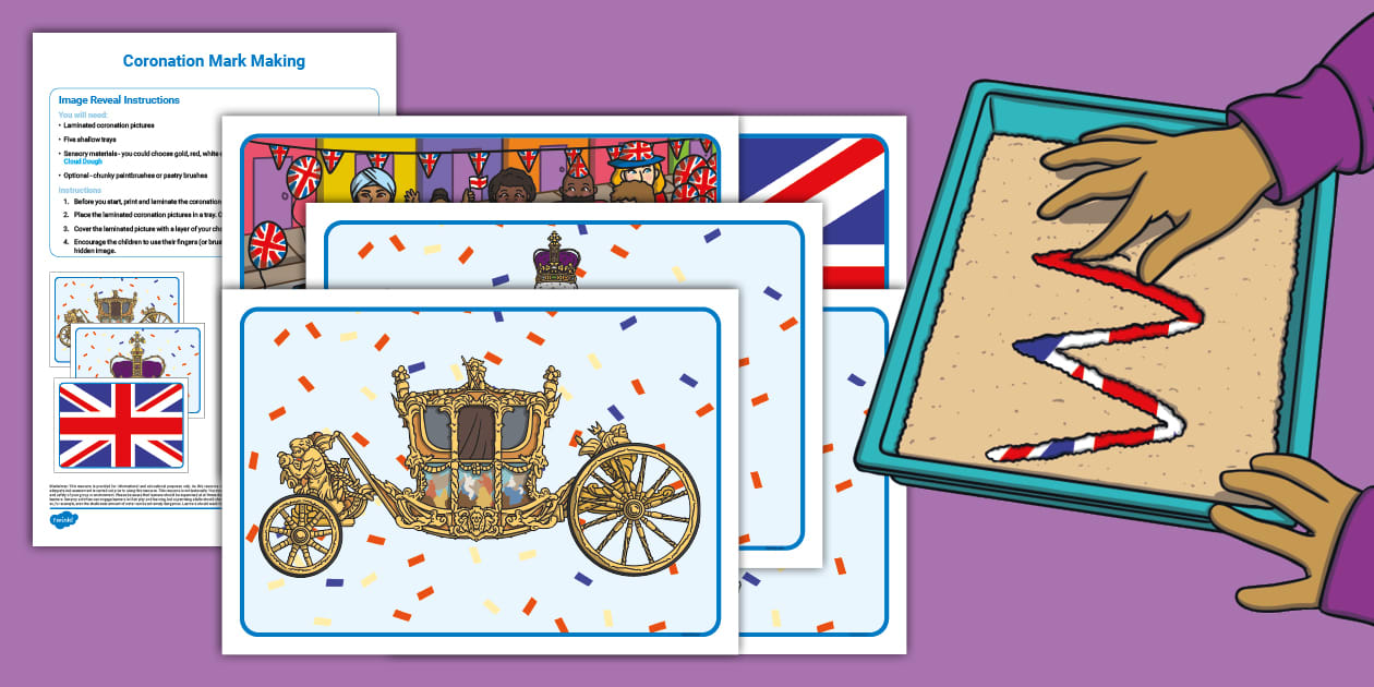 EYFS Royal Celebration Mark-Making Image Reveal Activity