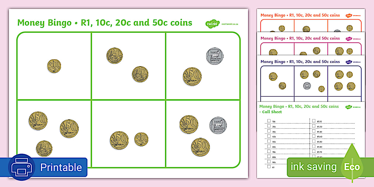 South African Rands and Cents Bingo (Teacher-Made) - Twinkl