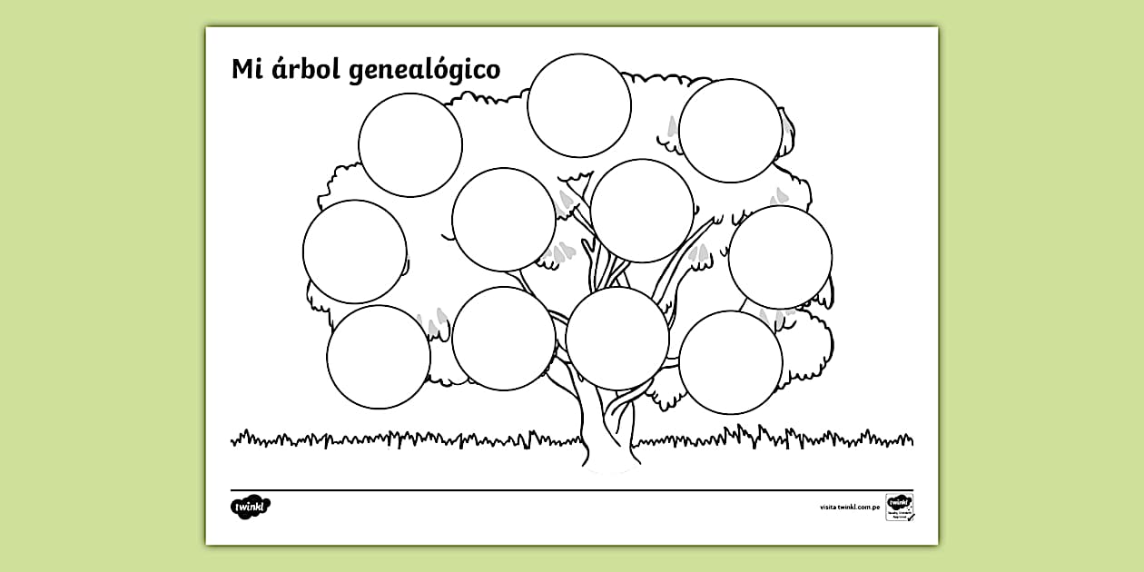 Hoja de colorear: Árbol genealógico | Twinkl - Twinkl