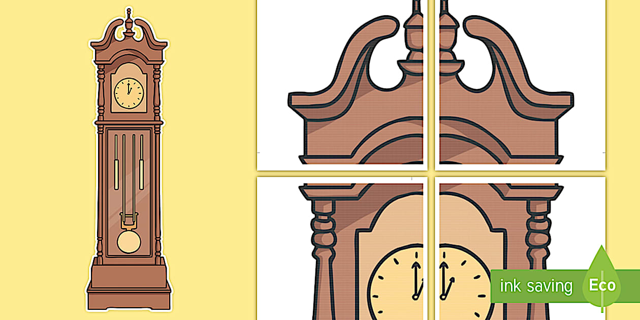Grandfather Clock Display Cut-Out | Telling the time
