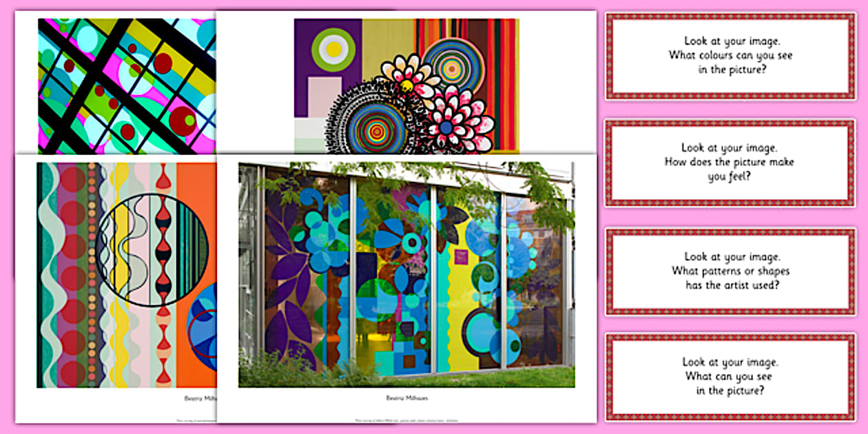 Cursive Beatriz Milhazes Photopack and Prompt Questions