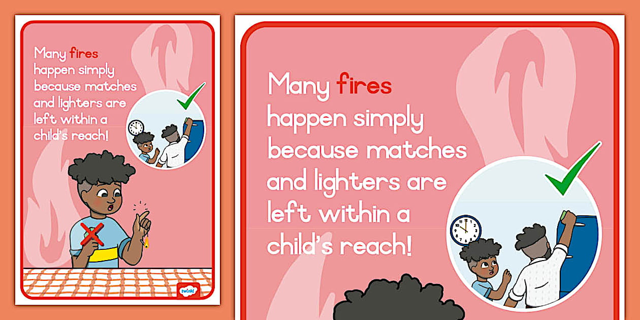 Children and Fire Safety Poster (Teacher-Made) - Twinkl