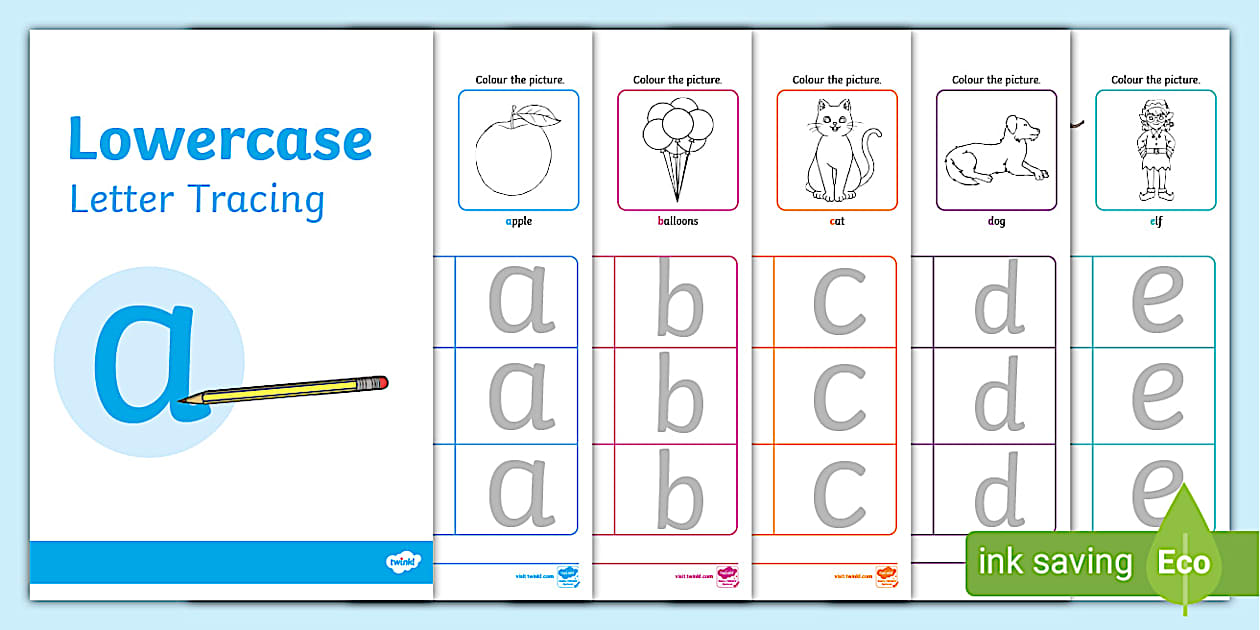 Lowercase Letter Tracing A4 Grid Activity Booklet - Twinkl