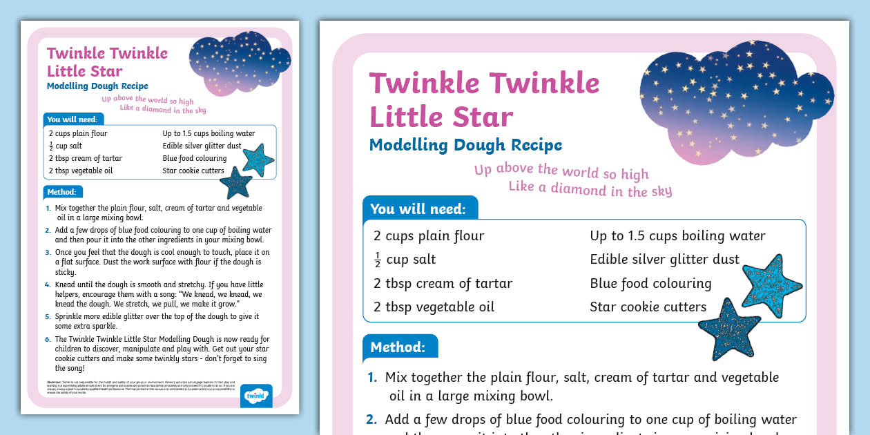 Twinkle Twinkle Little Star Modelling Dough (teacher made)