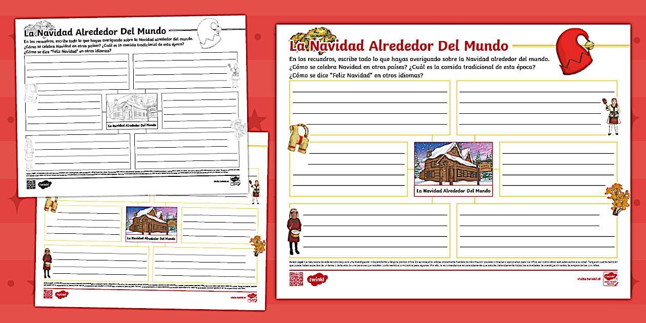 Mapa Conceptual: La Navidad Alrededor Del Mundo - Twinkl