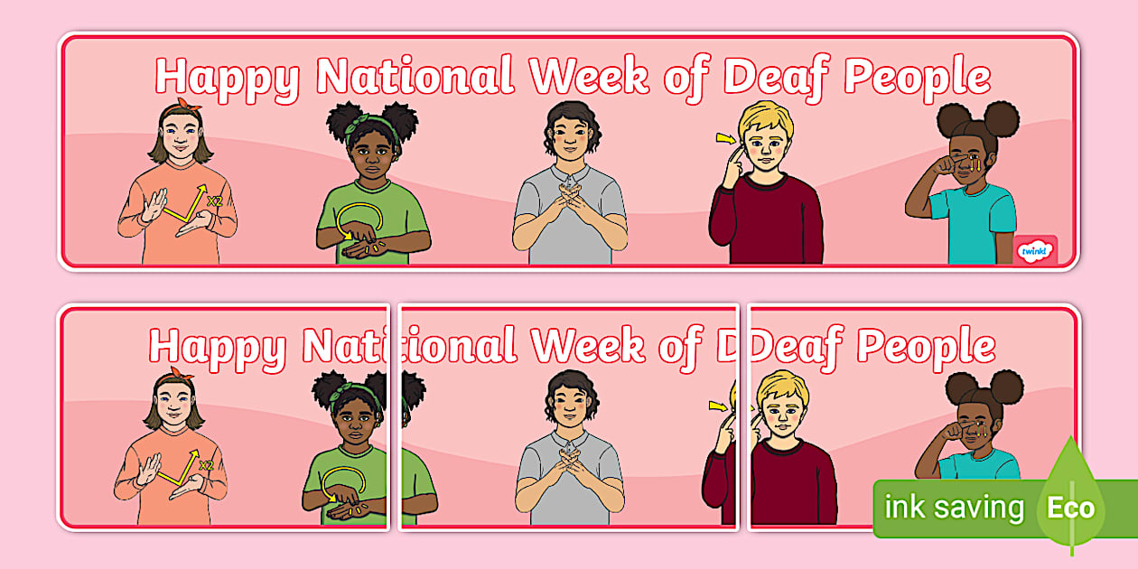 Auslan National Week of Deaf People Banner