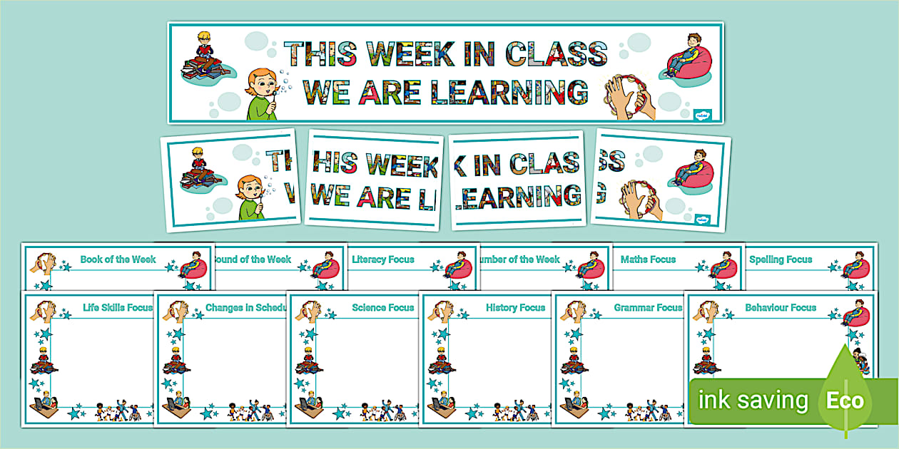 This Week In Class Posters - Display Resources - Twinkl