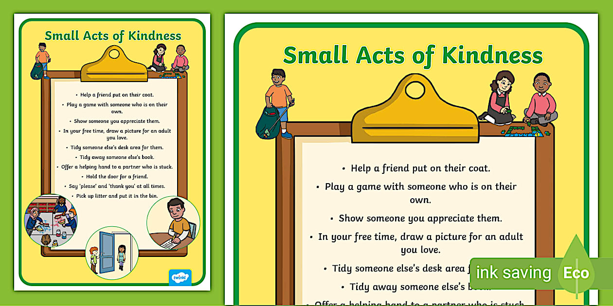 Small Acts of Kindness Display Poster (teacher made)