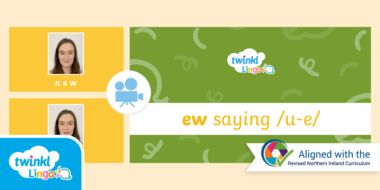 Twinkl Lingo Stage 5/6 'ew' Saying /u-e/ Sound Video