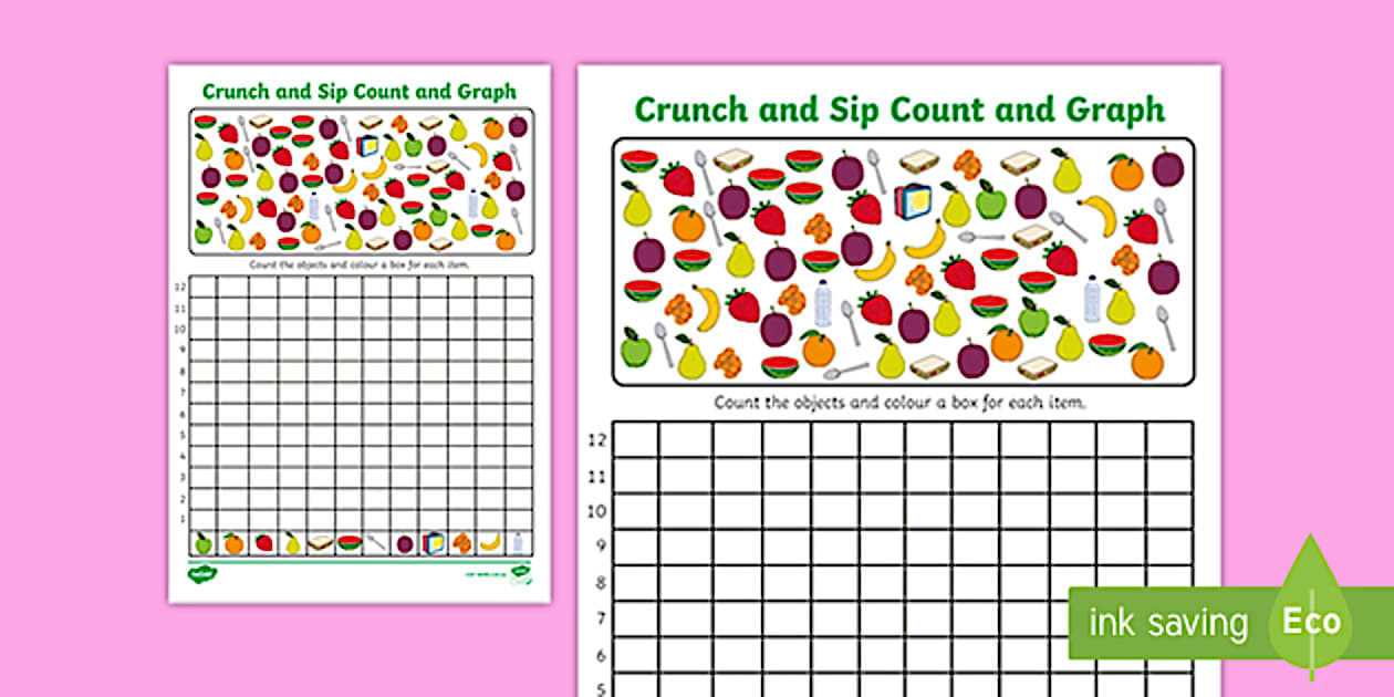 NSW Crunch and Sip Count and Graph Worksheet (teacher made)