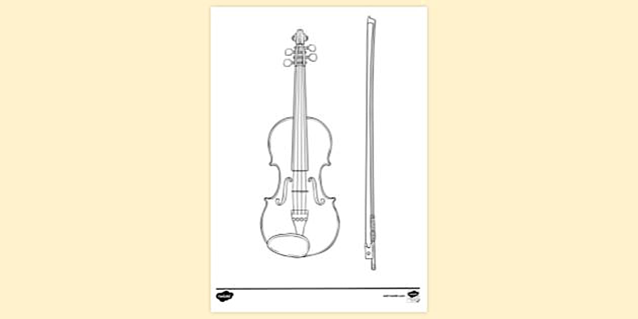 Violin Bow Colouring Sheet | Colouring Sheets (teacher made)