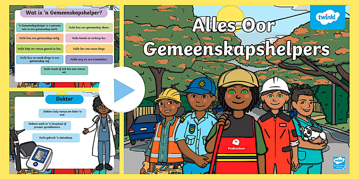 Alles Oor Gemeenskapshelpers PowerPoint (Teacher-Made)