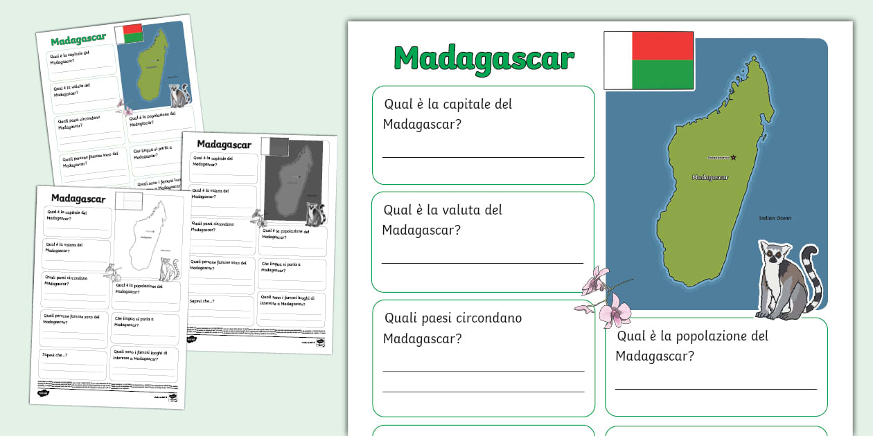 Modello di scheda informativa: Madagascar (teacher made)